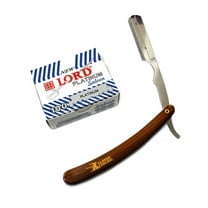 Brown Stainless Steel Professional Barber Straight Edge Razor with 15 ...
