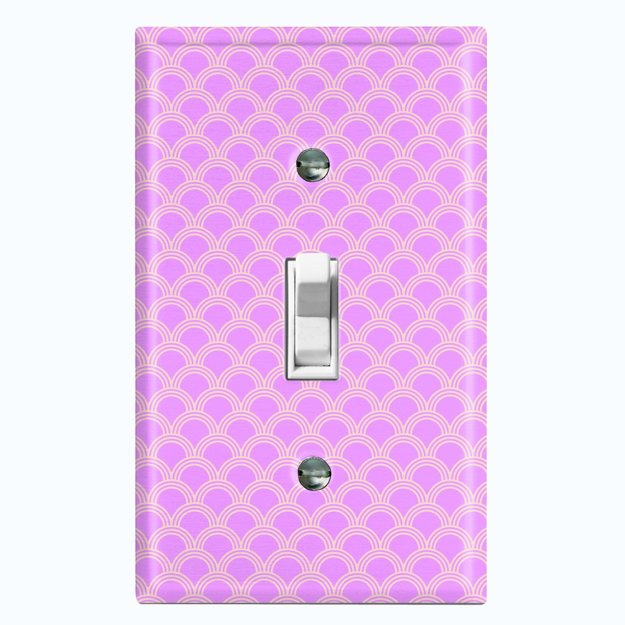 Metal Light Switch Plate Cover Japanese Sea Wave Pattern Purple ...