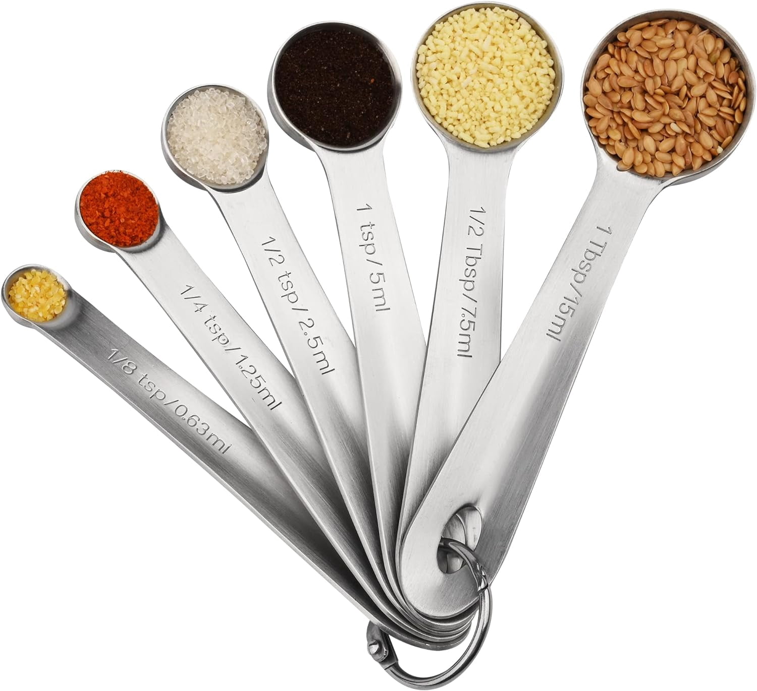 Smithcraft 6-Piece Stainless Steel Measuring Spoons Set for Cooking and ...