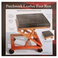 Foldable Wooden Footrest with Adjustable Height and Wheels - Black ...