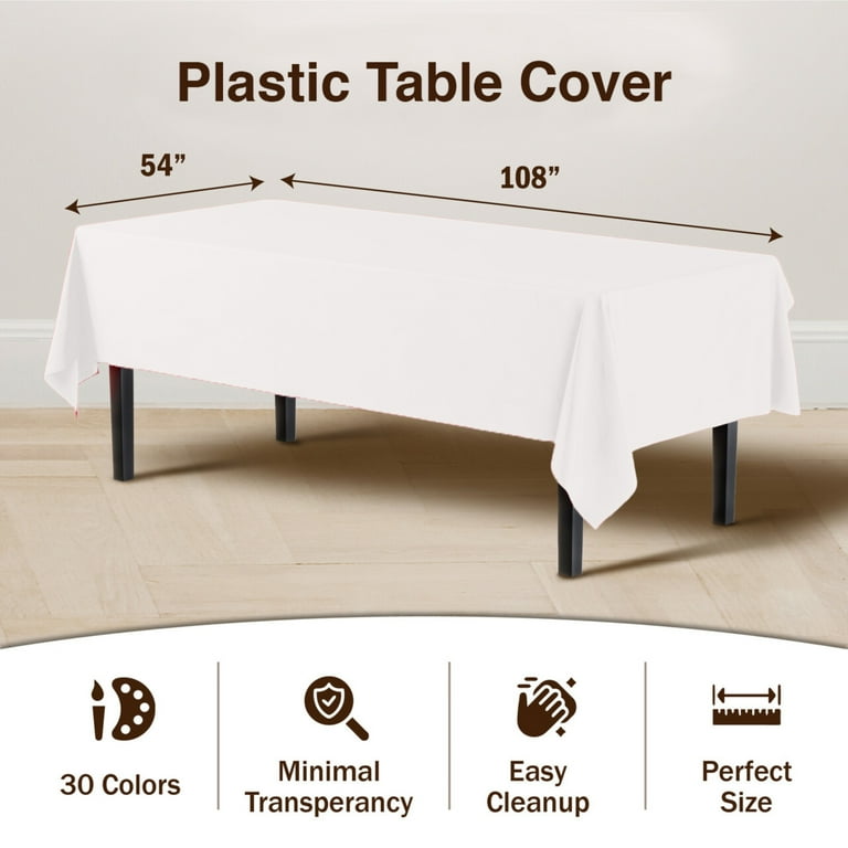 Heavy Duty White Plastic Tablecloths | Cabinets Matttroy