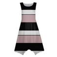 Yokiuyi Womens Casual Fashion Round Neck Sleeveless Print Irregular Hem