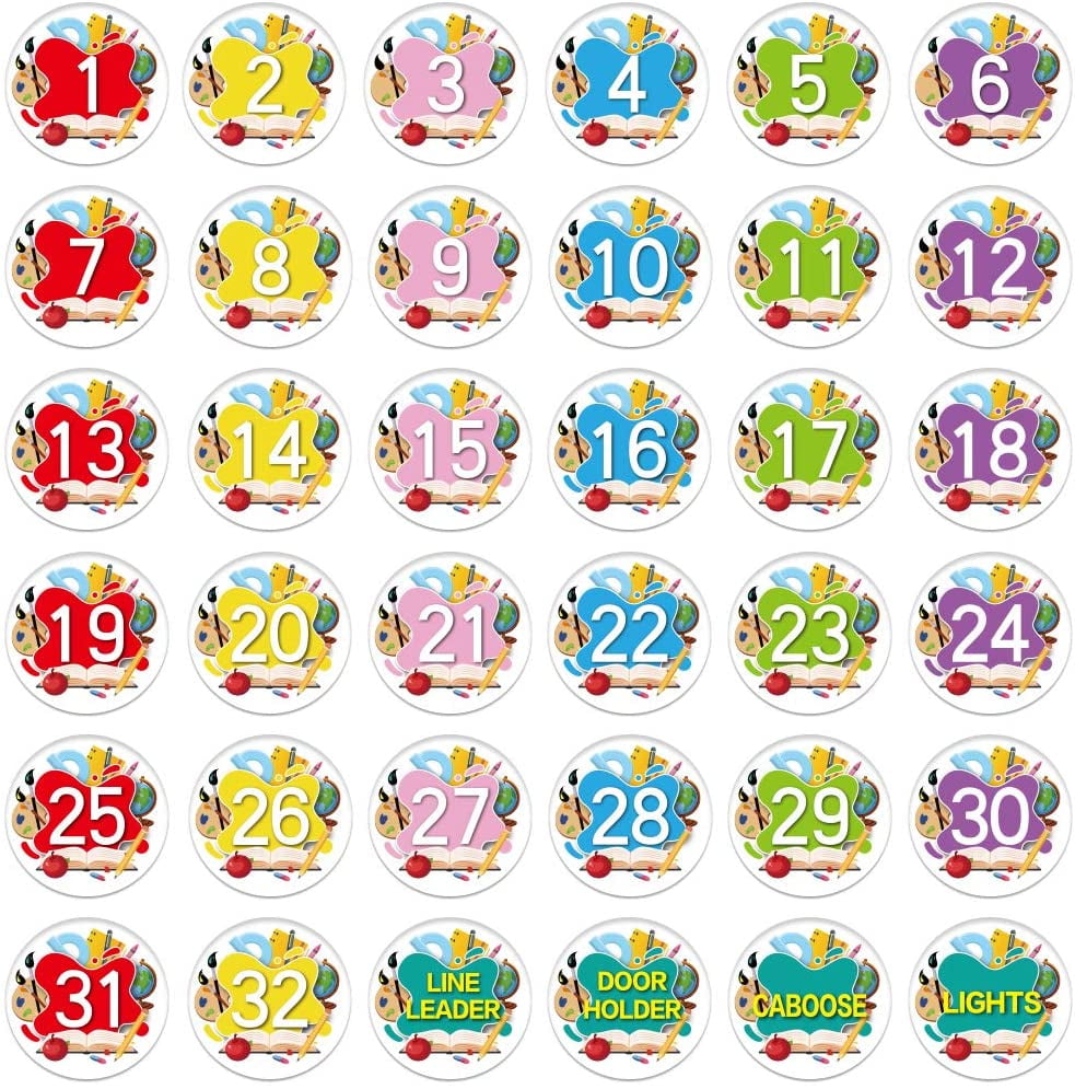 Numbered Spot Markers and Labels,36pcs,4" Number Spot Markers Stickers ...