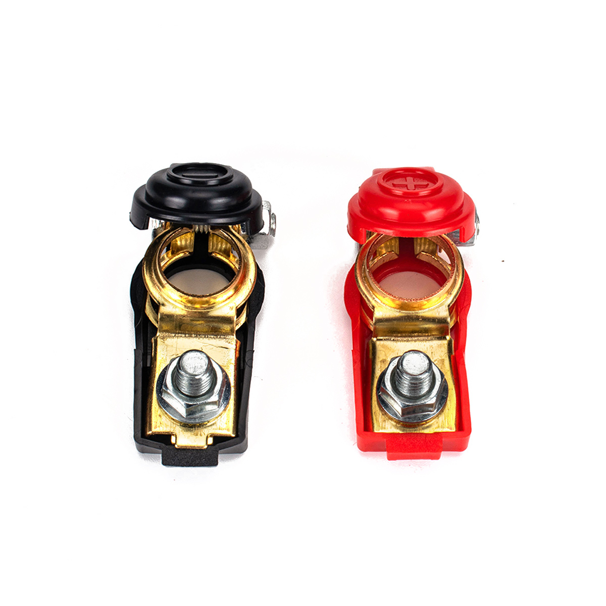 Battery Cable Terminal Clamps Connectors with Heavy Duty Copper Ring ...