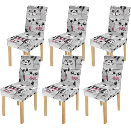 HATIART Cute Colorful Cats Stretch Chair Cover Protector Seat Slipcover ...