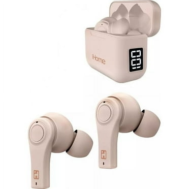 iHome iB39 Wireless Bluetooth Metal Earbuds with Mic - White and Gold ...