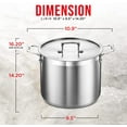 Stockpot – 12 Quart – Brushed Stainless Steel – Heavy Duty Induction ...