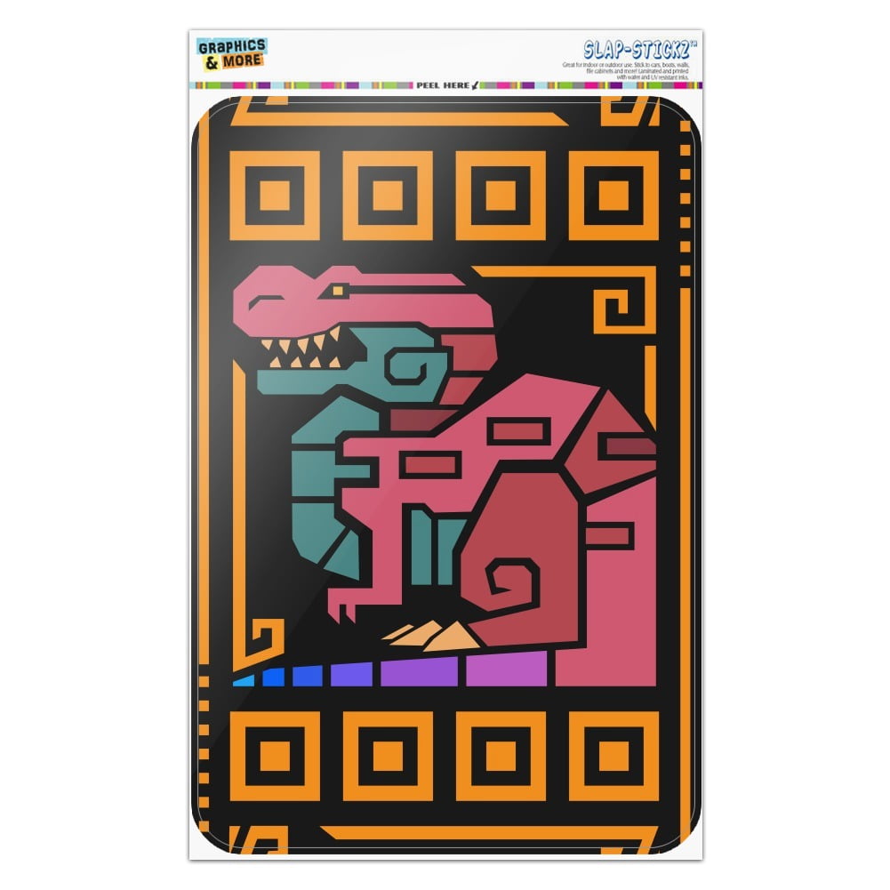 Geometric Tyrannosaurus Rex Dinosaur Aztec Mayan Style Home Business ...