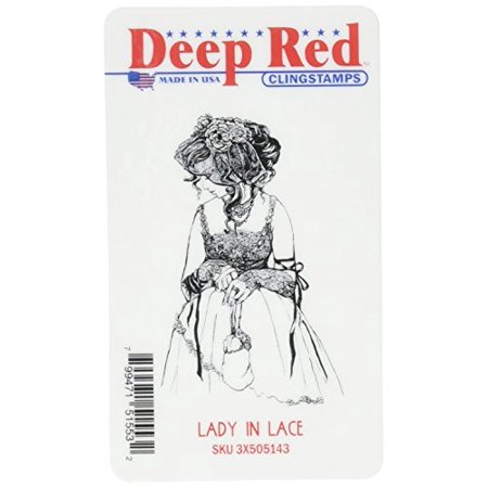 Deep Red Stamps Lady in Lace Rubber Stamp | Walmart Canada
