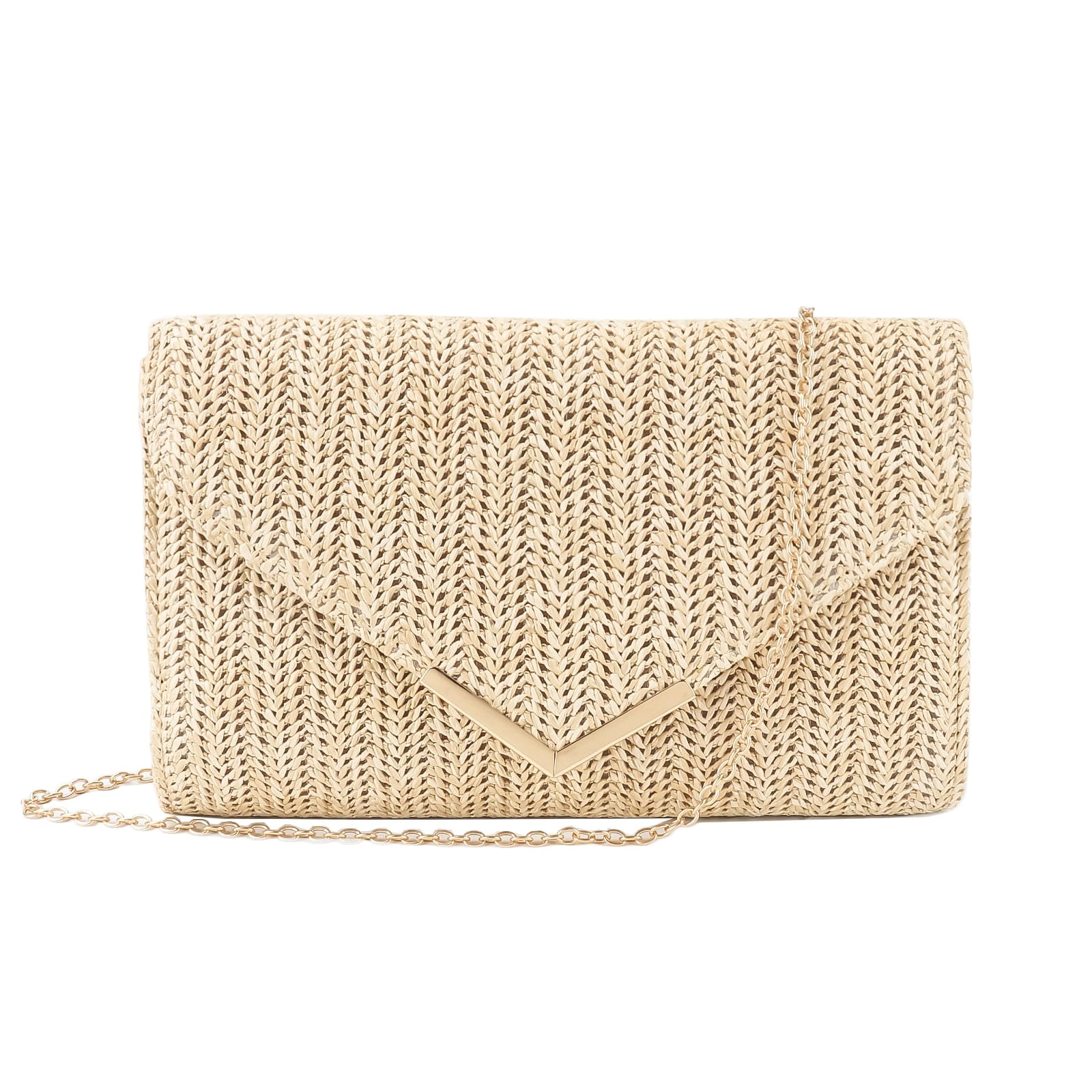 Click here for Unbranded Raffia Straw Evening Clutch With Polyest... prices