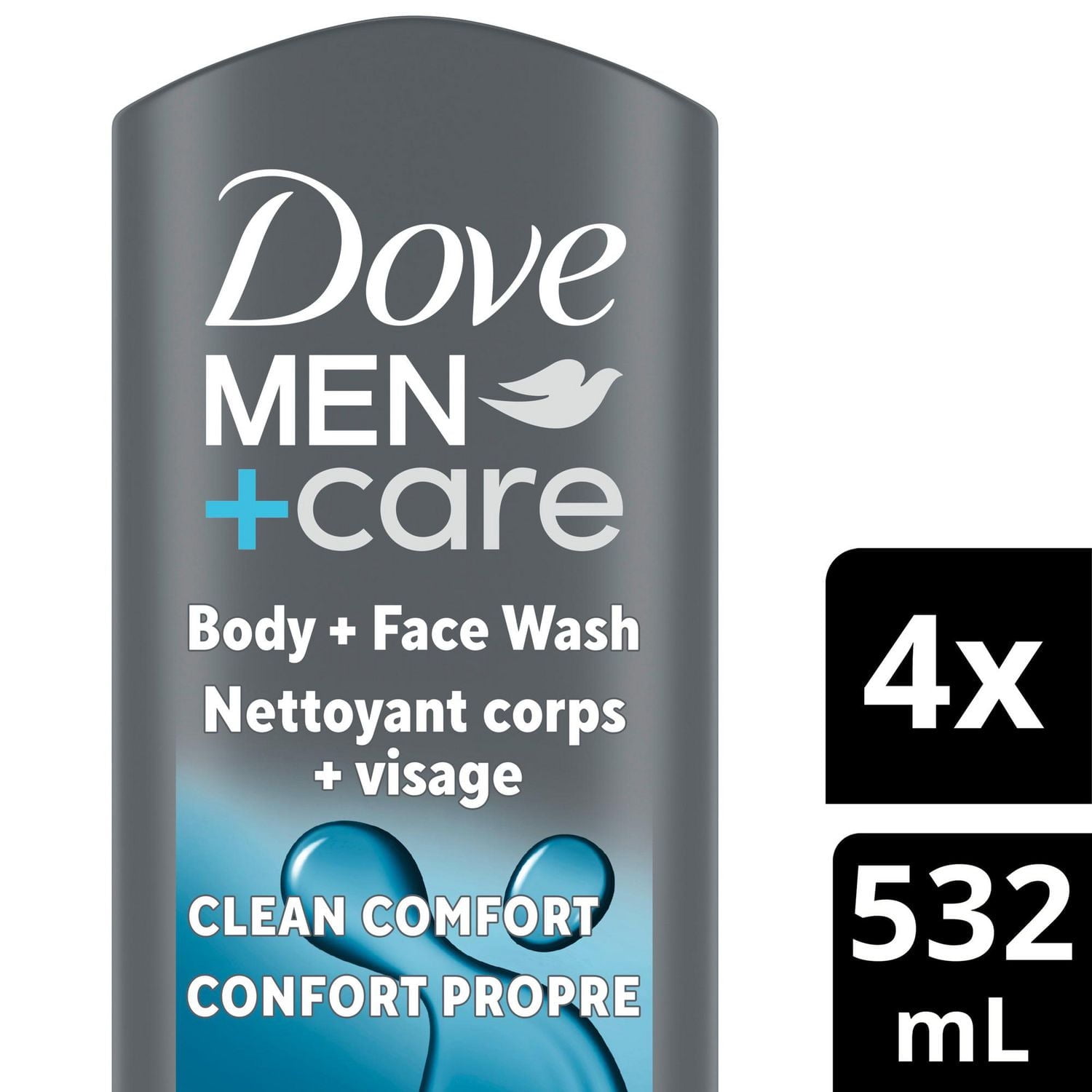 Dove Men+Care Body Wash Hydrating Clean Comfort for Men with 24-Hour ...