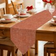 Burnt Orange Table Runner Linen Burlap Table Runner 108 Inches Long ...