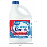 Great Value Low Splash Bleach Regular 121 oz for laundry cleaning and ...