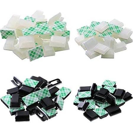 100 Pieces Adhesive Cable Clips Drop Cable Management Clips Wire Cord ...