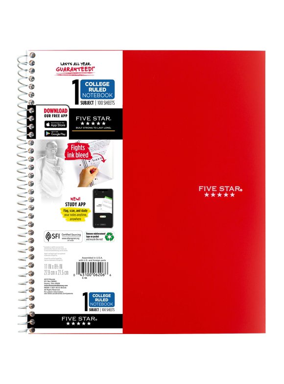 Five Star Notebooks in Notebooks & Pads - Walmart.com