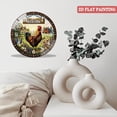 12 Inch Welcome Rooster Glass Wall Clock for Hanger Office Room, Living ...