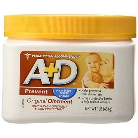 A+D Original Diaper Rash Ointment, Baby Skin Moisturizer and Protectant ...