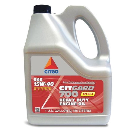 CITGO 622720001010 Motor Oil, Synthetic Blend, 15W-40, PK4 - Walmart.com