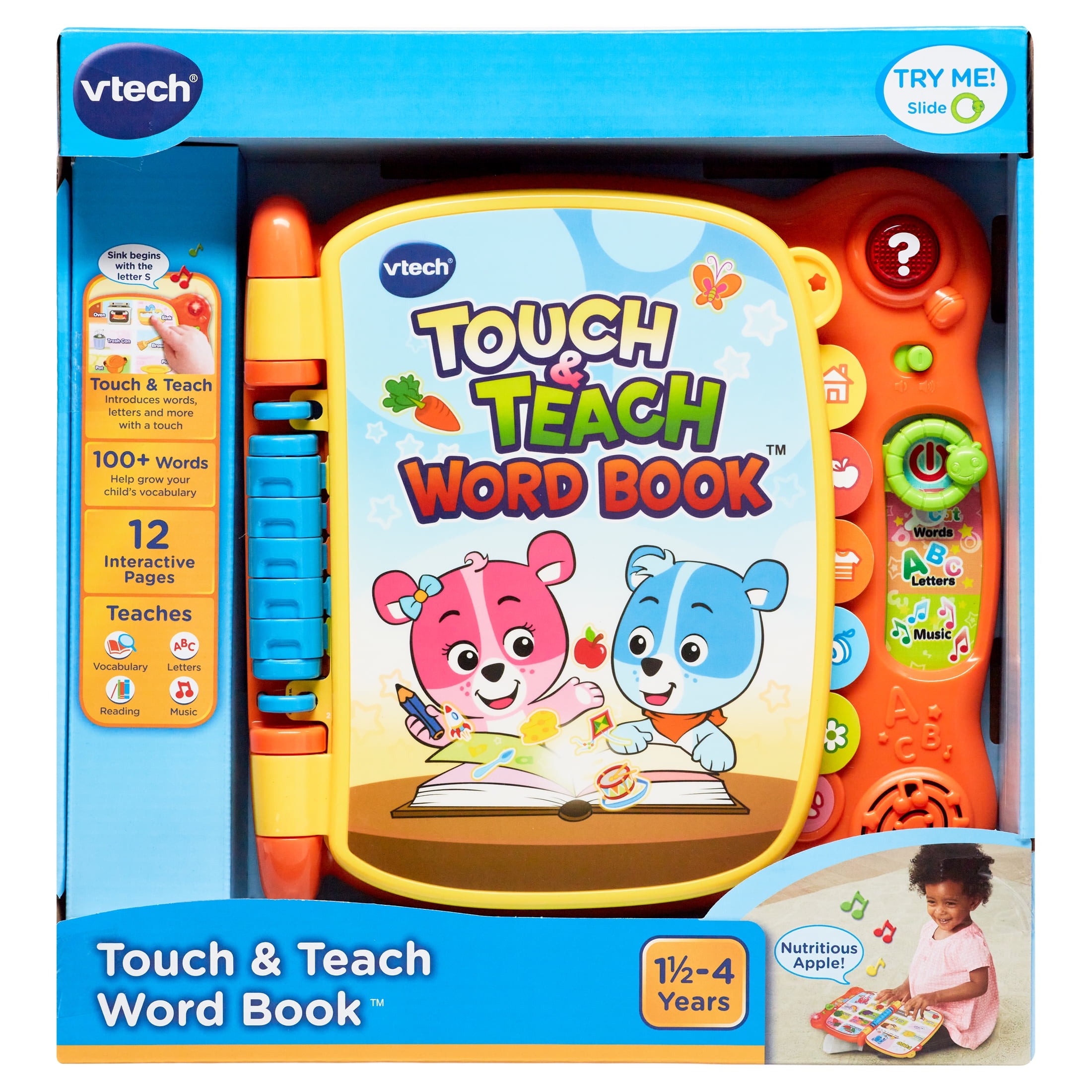 VTech Touch and Teach Word Book Featuring More Than 100 Words - Walmart.com
