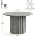 Tribesigns Round Dining Table for 4, Modern Kitchen Table with Metal ...