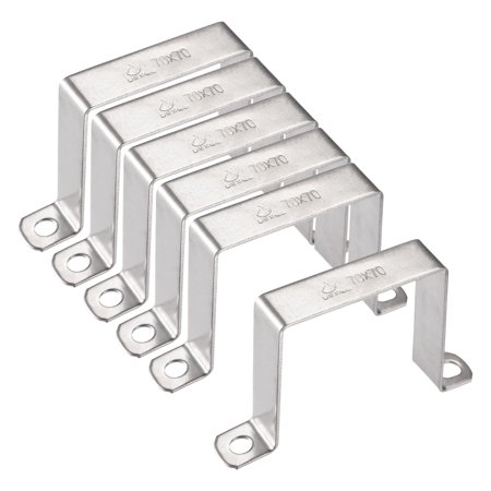 Uxcell 68 x 72mm 304 Stainless Steel U Shaped Connector Bracket 6 Pack ...