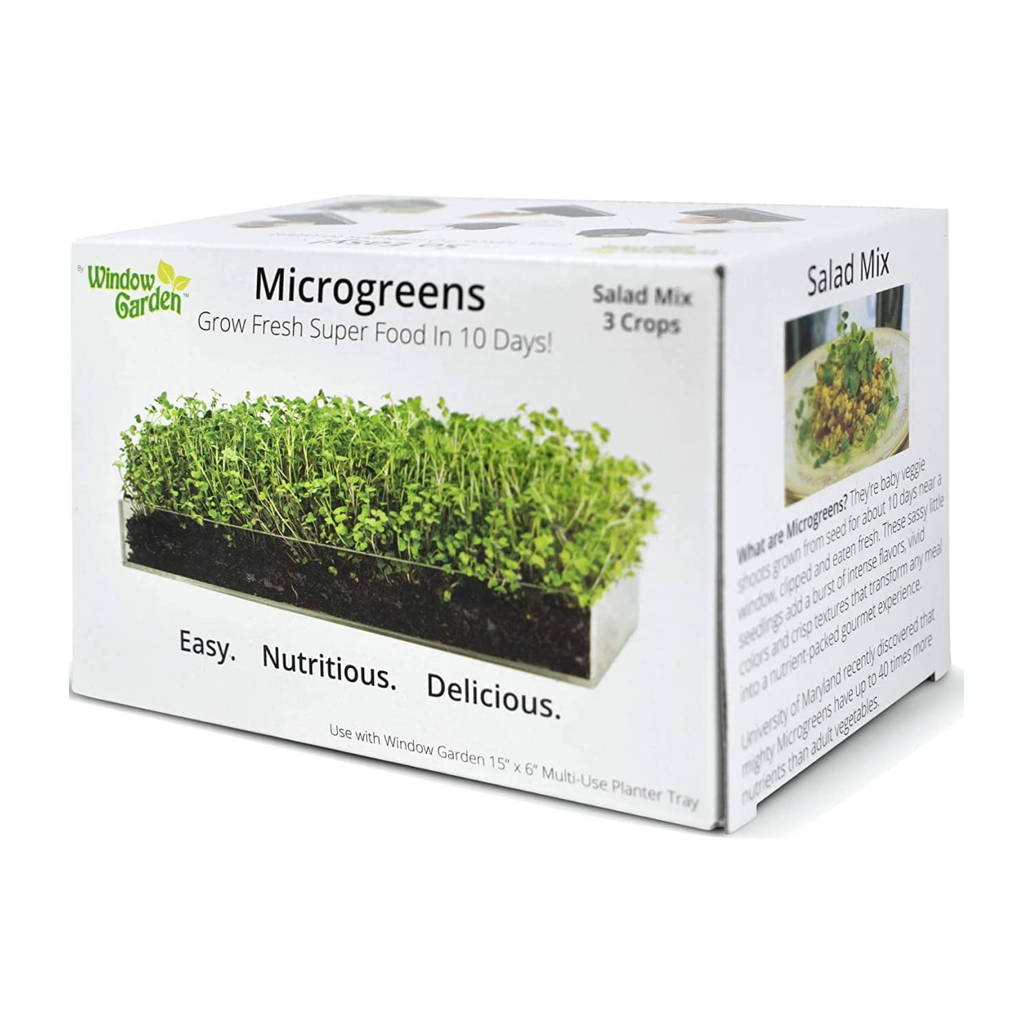 Window Garden Microgreens Grow Kit, Includes Microgreen Seeds, Organic ...