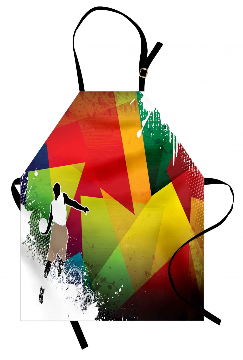 Basketball Apron Basketball Jump Background with Geometrical Shapes ...