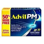 Advil (2 Vials of 10 Tablets) Pain Reliever / Fever Reducer Coated ...