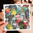 3drose, Cute Cool Funny Assorted Sea Otters Balloons Happy Birthday ...
