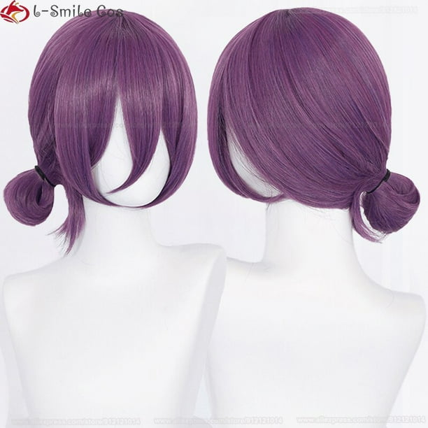Anime Chainsaw Man Cosplay Reze Cosplay Wig 45cm Purple Wig With Choker ...