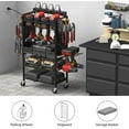 Power Tool Organizer Cart with Charging Station, Garage Floor Rolling ...