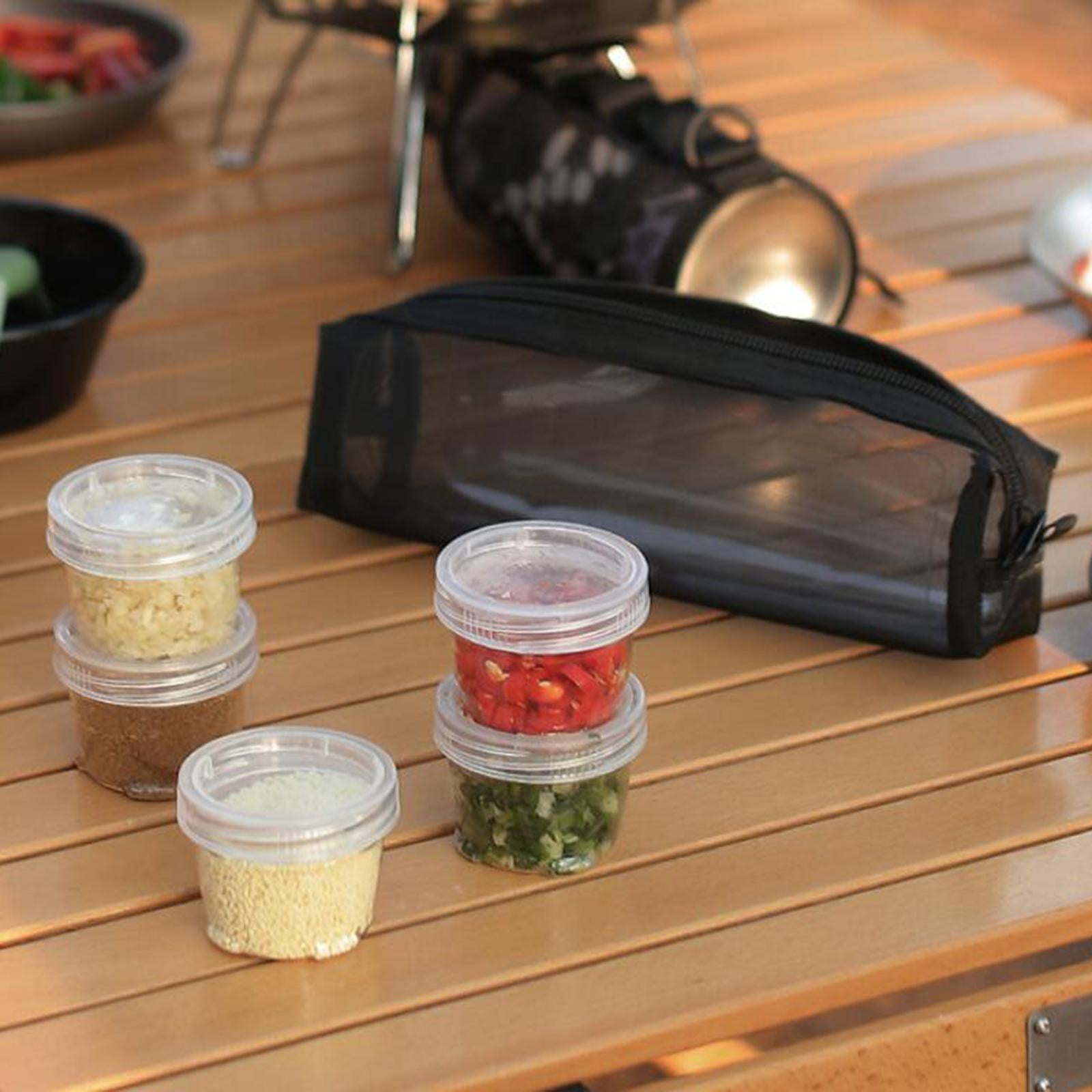 5 botellas de condimentos para acampada Sharpla con bolsa de transporte ...