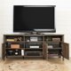 Balka TV Stand Natural Walnut and Printed Rattan - Walmart.com