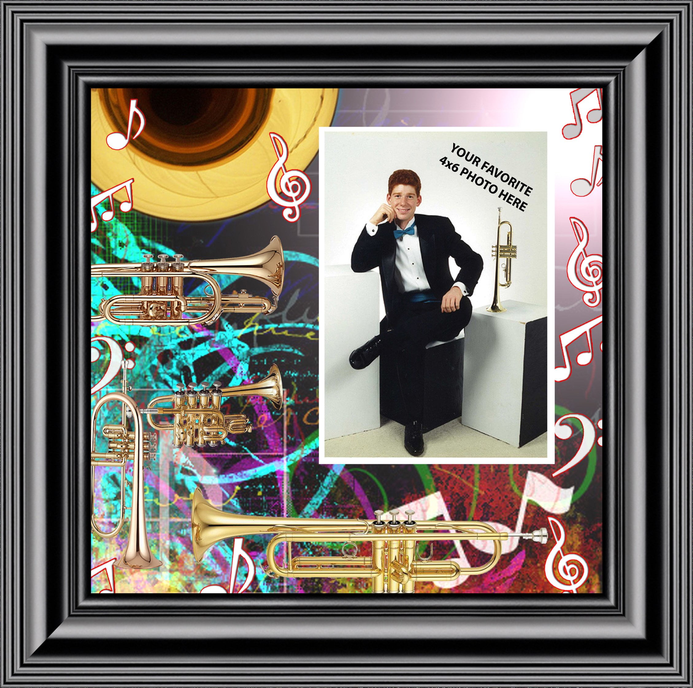 Trumpet, Marching or Concert Band Personalized Picture Frame, 10X10 ...