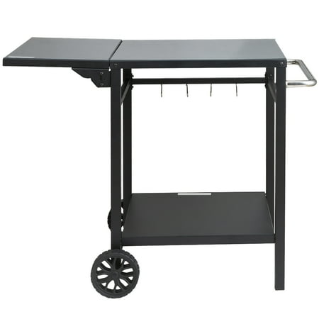 VEVOR Camion de Barbecue Extérieur avec Doubles Étagères, Table de ...