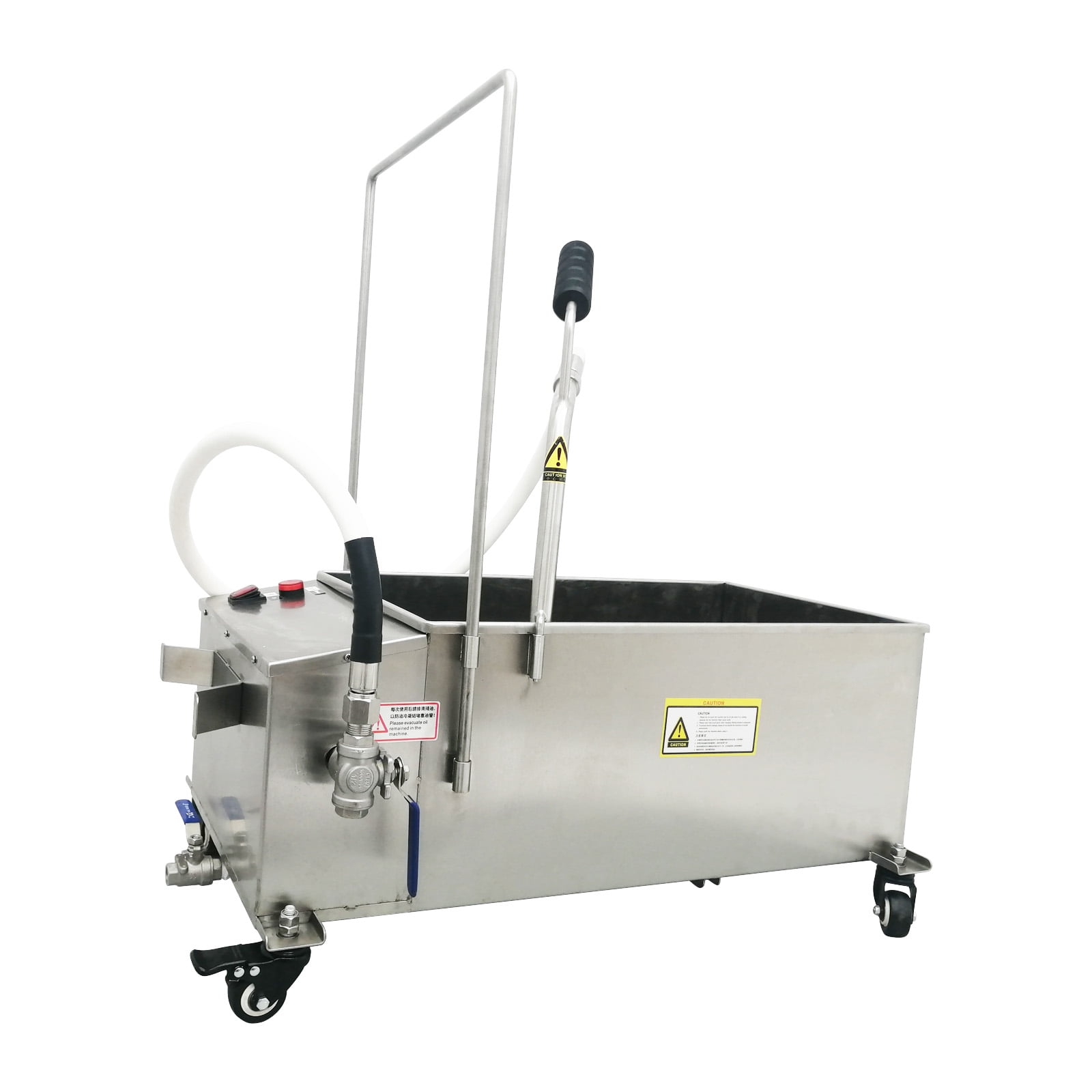 Techtongda 58L 15.32 Gallon Electric Mobile Fryer Filter Commercial Oil ...