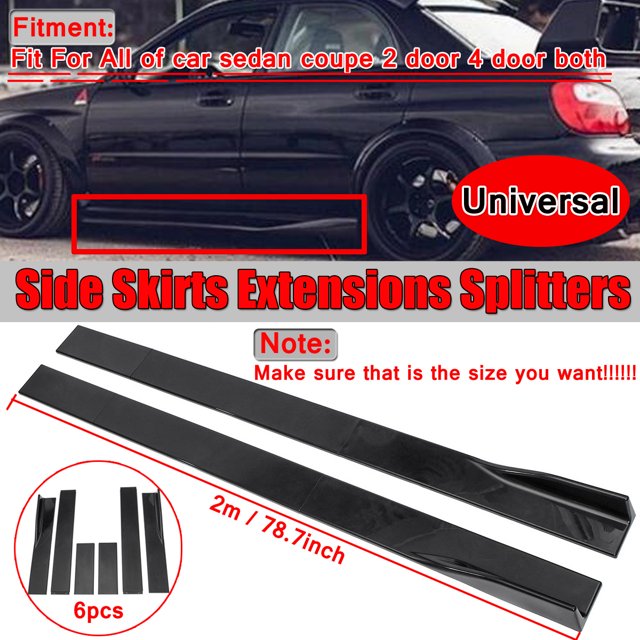 78.7'' Universal Car Side Skirt Extension Rocker Panel Splitters Lip ...