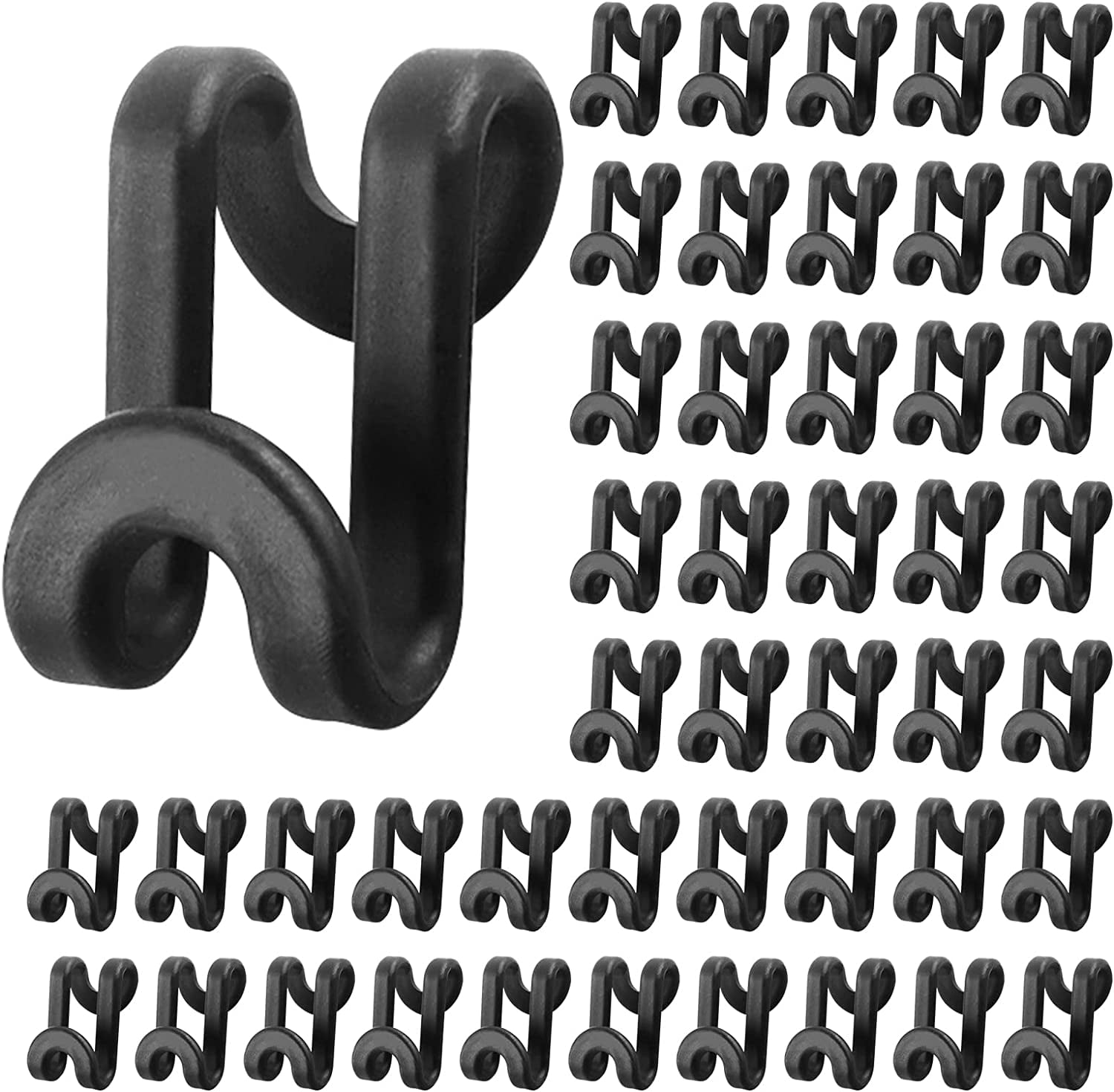 160Pcs Clothes Hanger Connector Hooks - Space Saving Hanger Extender ...