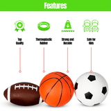 New Bounce Kids' Soft Sports Balls Set - 3 Mini PVC Toys for Toddlers ...