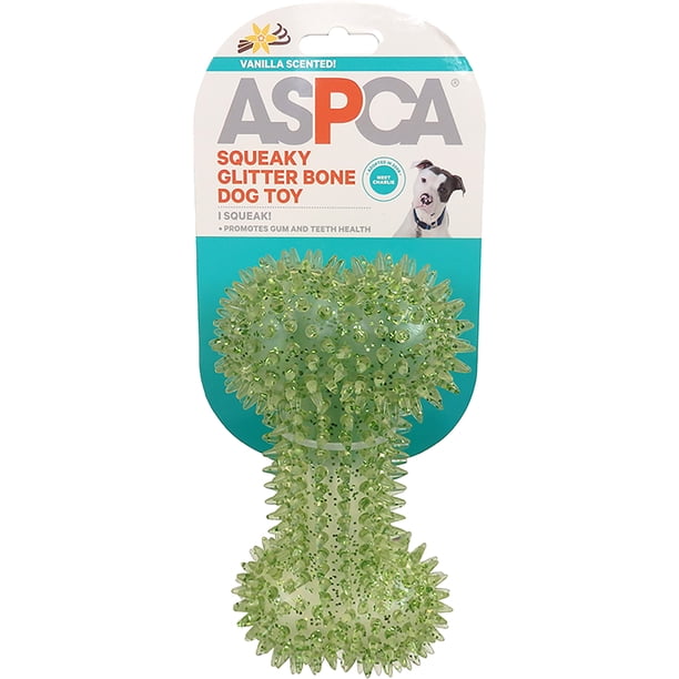 Aspca Squeaky Glitter Bone Dog Toy-Green - Walmart.ca