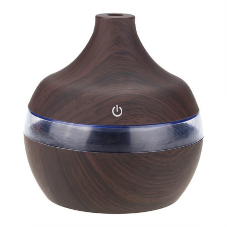 Herwey Wood Grain Humidifier, LED Humidifier, 300ml Wood Grain USB ...
