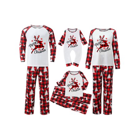 LUXUR Mommy Dad Child Tops And Pants PJ Sets Loungewear Festival ...