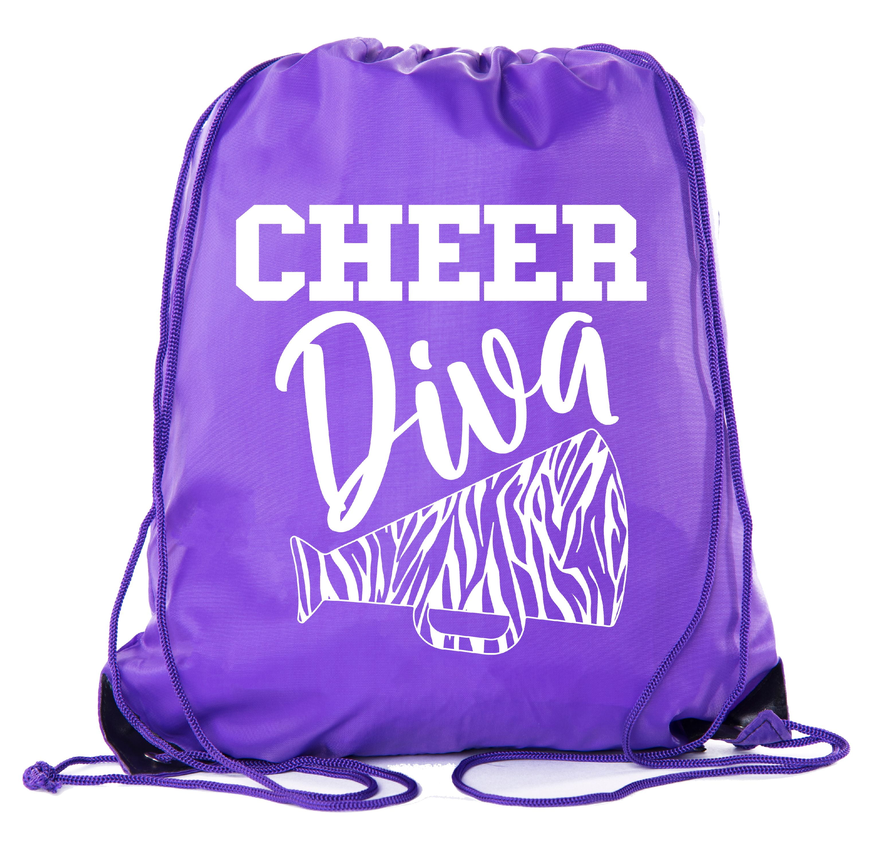 Cheer Bags, Pom Pom and Cheerleader drawstring Backpacks, Cheerleader ...