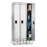Safco Single-Tier, Three-Column Locker, 36w x 18d x 78h, Two-Tone Gray ...