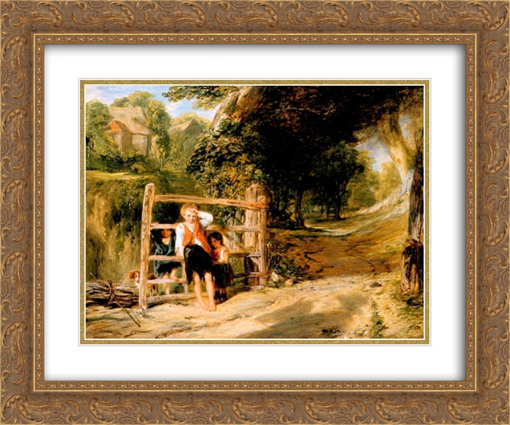 William Collins 2x Matted 24x20 Gold Ornate Framed Art Print 'Rustic ...