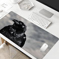 Black Raven Mouse Pad 31.5 x 11.82 inches Rubber Desk Mat for Office ...