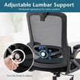 Costway Ergonomic Office Chair with Adjustable Lumbar Support Rocking ...