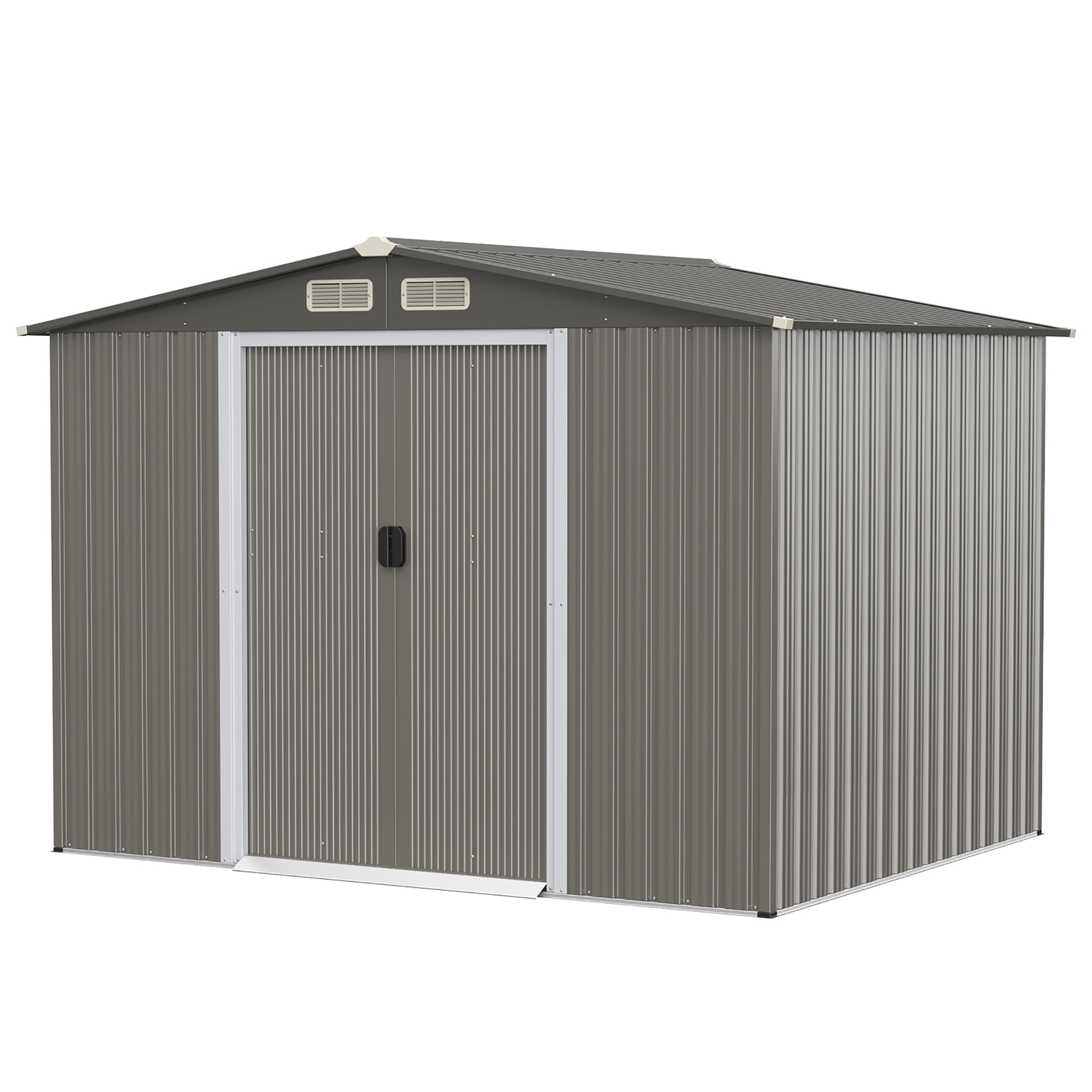 Click here for Costway 8x6 Outdoor Storage Shed Galvanized Steel... prices