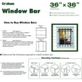 Grisham Spear Point Window Bar Guard,Security Bars for Windows Prevent Burglary(36x36, Black ...