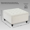 Huimo Large Square Storage Ottoman Bench 30 Inch Wide Storage Bench